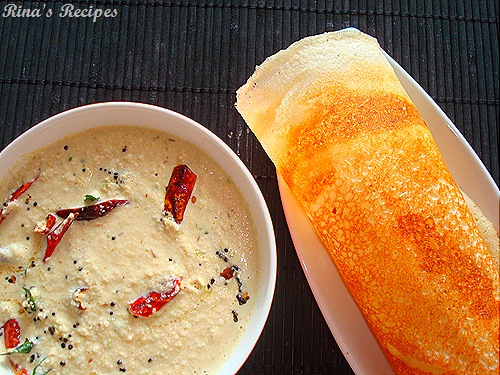 Rina's Recipes: Paper Dosa and Coconut Peanut Chutney